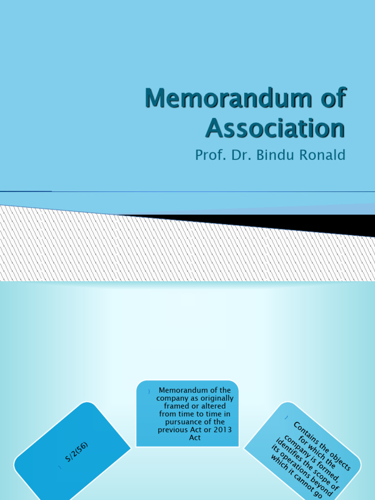 Understanding Memorandum of Association | PDF | Business Law | Business