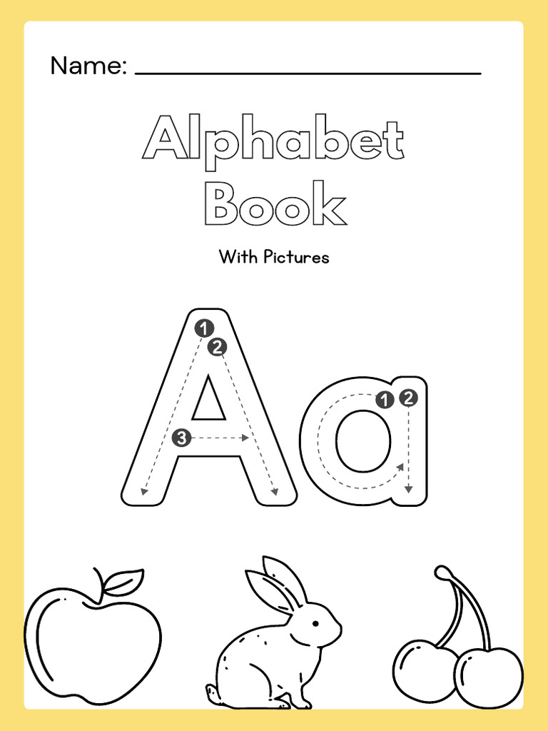 Alphabet Book A-Z Writing With Pictures | PDF
