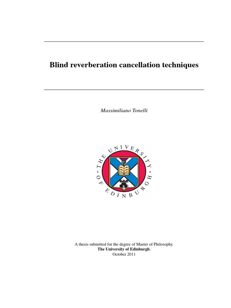 Tonelli 2012 | PDF | Reflection (Physics) | Sound