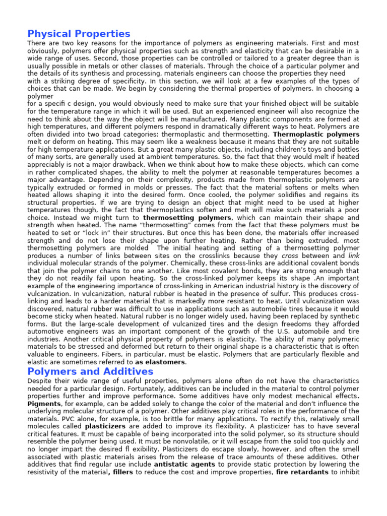 Polymer Additives | PDF | Cross Link | Polymers