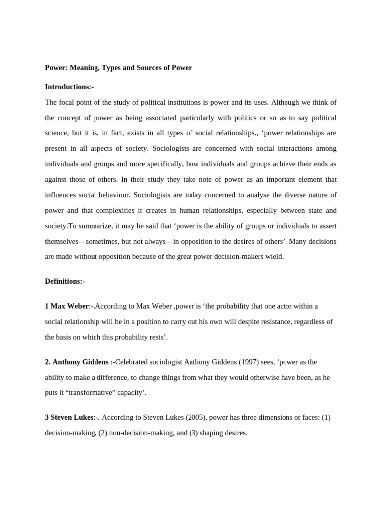 Authority | PDF | Power (Social And Political) | Charisma