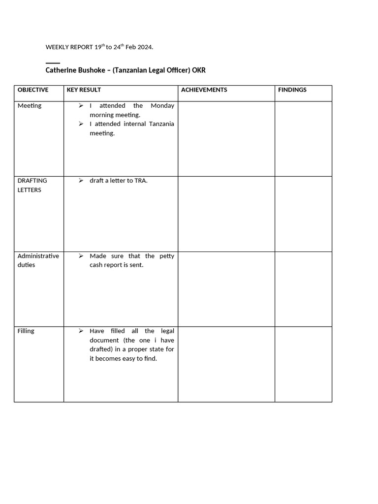 Weekly Report 19th To 24th Feb 2024 | PDF | Finance & Money Management ...