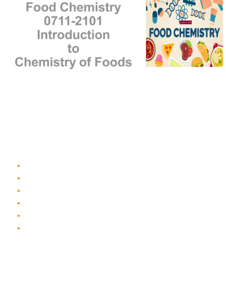 Introduction Food Chemistry | PDF | Foods | Nutrients