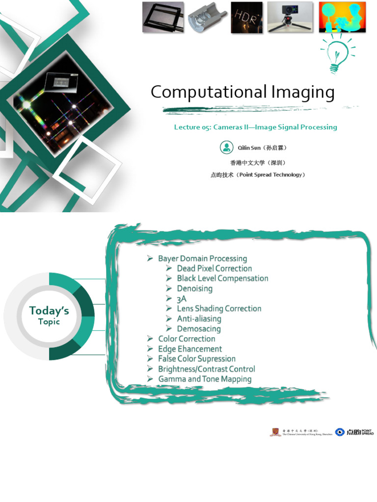 Lecture05 Image Processing Pipeline | PDF | Autofocus | Vision