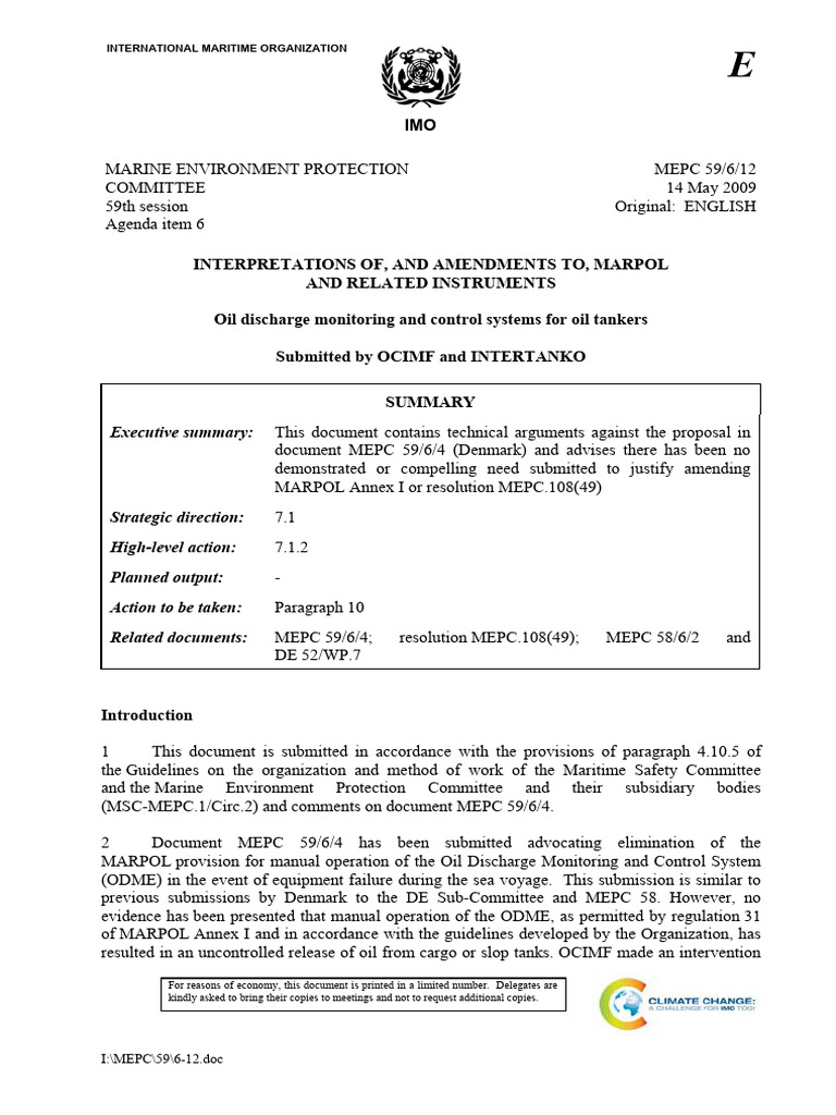 Oil Tanker Discharge Regulations | PDF | Oil Tanker
