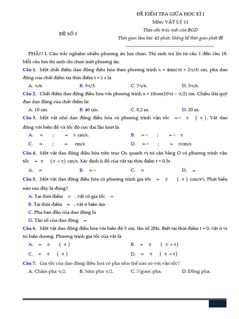Đề-3 GK1 VL11 | PDF