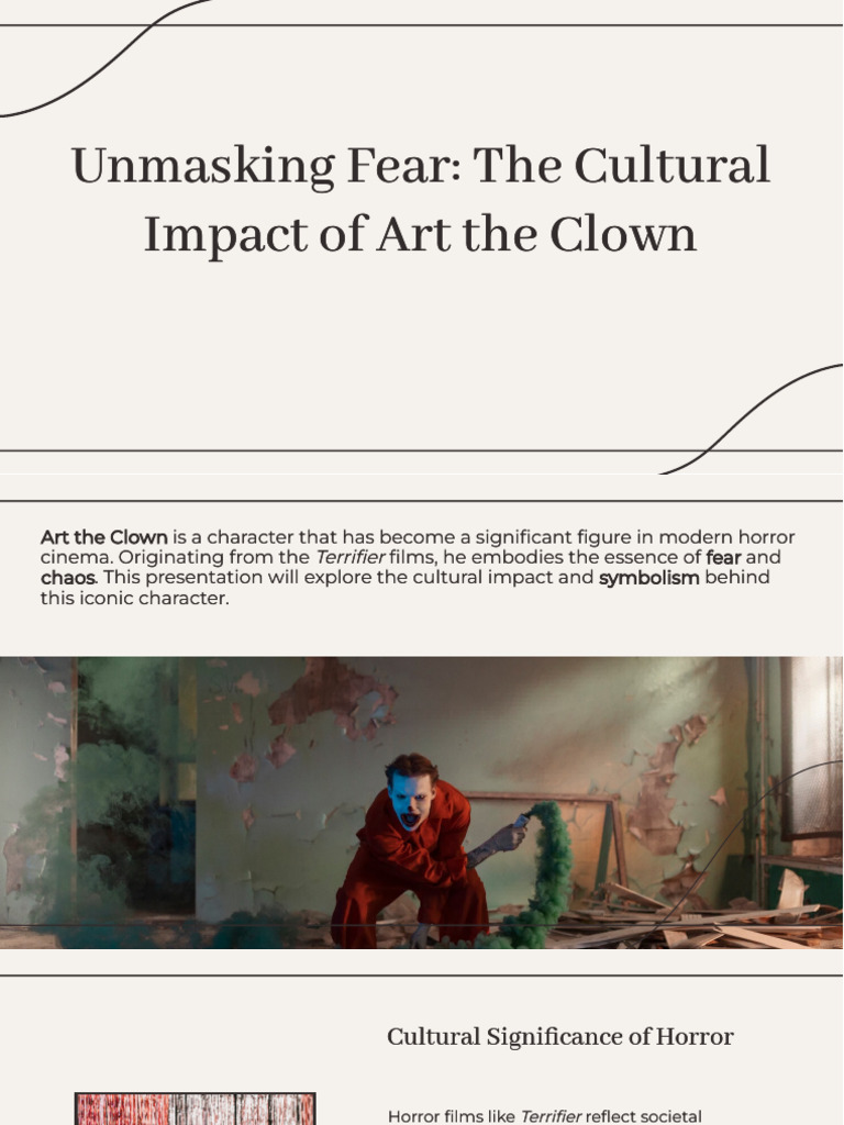 Slidesgo Unmasking Fear The Cultural Impact of Art The Clown ...