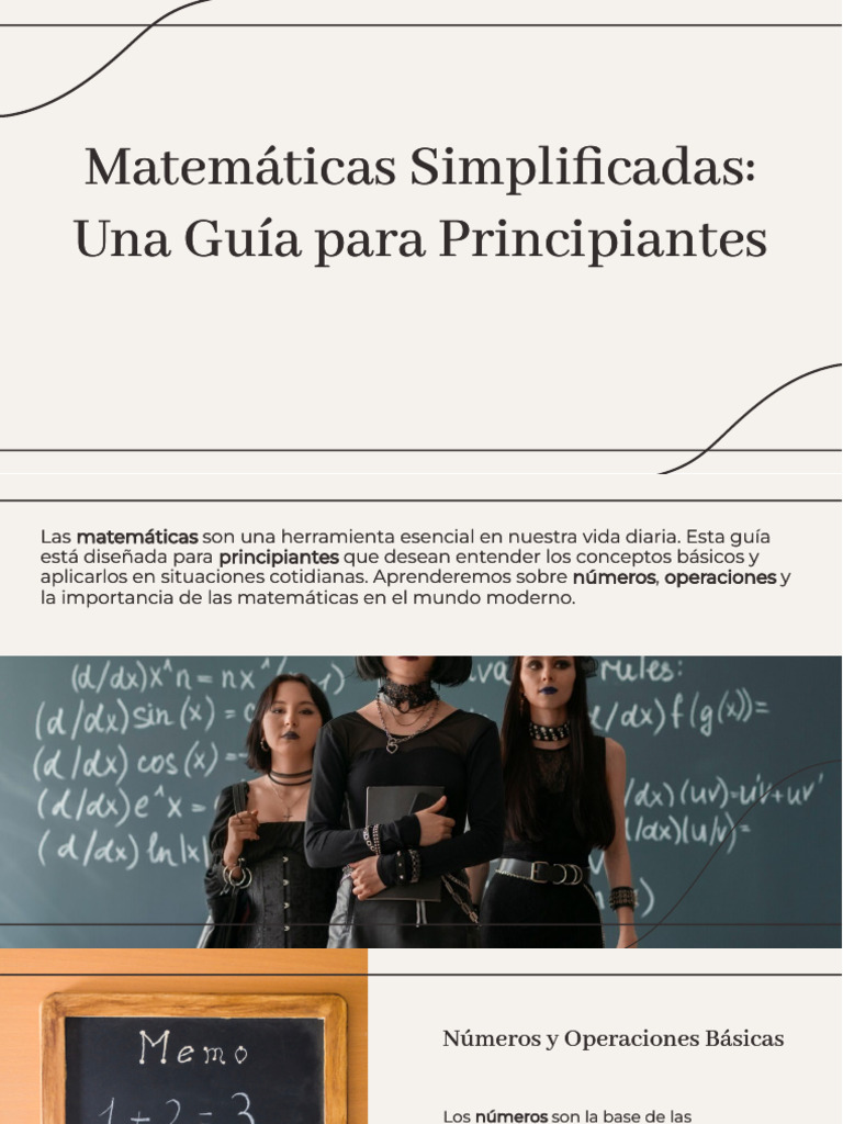 Slidesgo Matematicas Simplificadas Una Guia para Principiantes ...