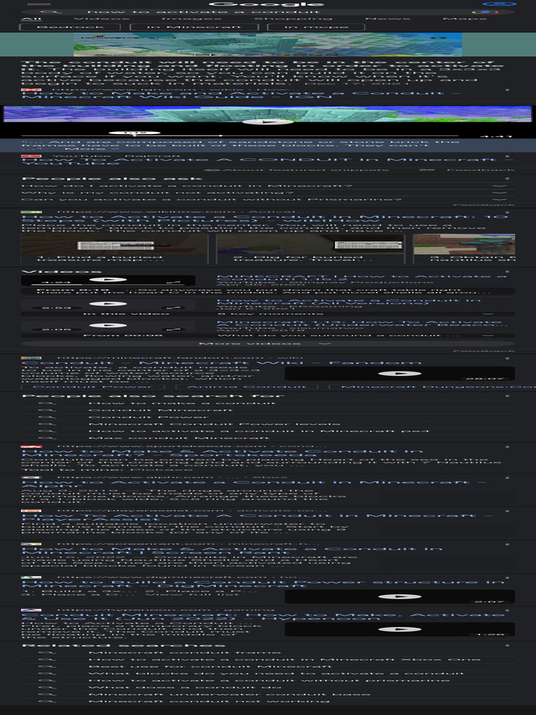 How To Activate A Conduit - Google Search | PDF | Minecraft