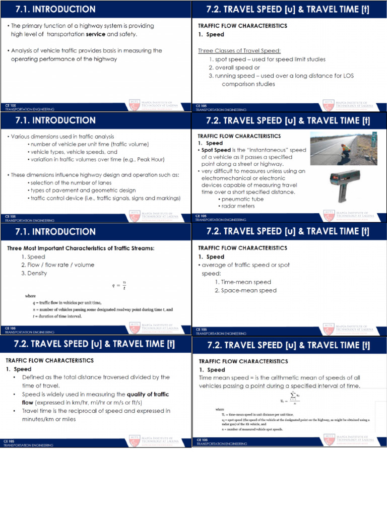 Transportation Notes Lecture 7 and 8 | PDF