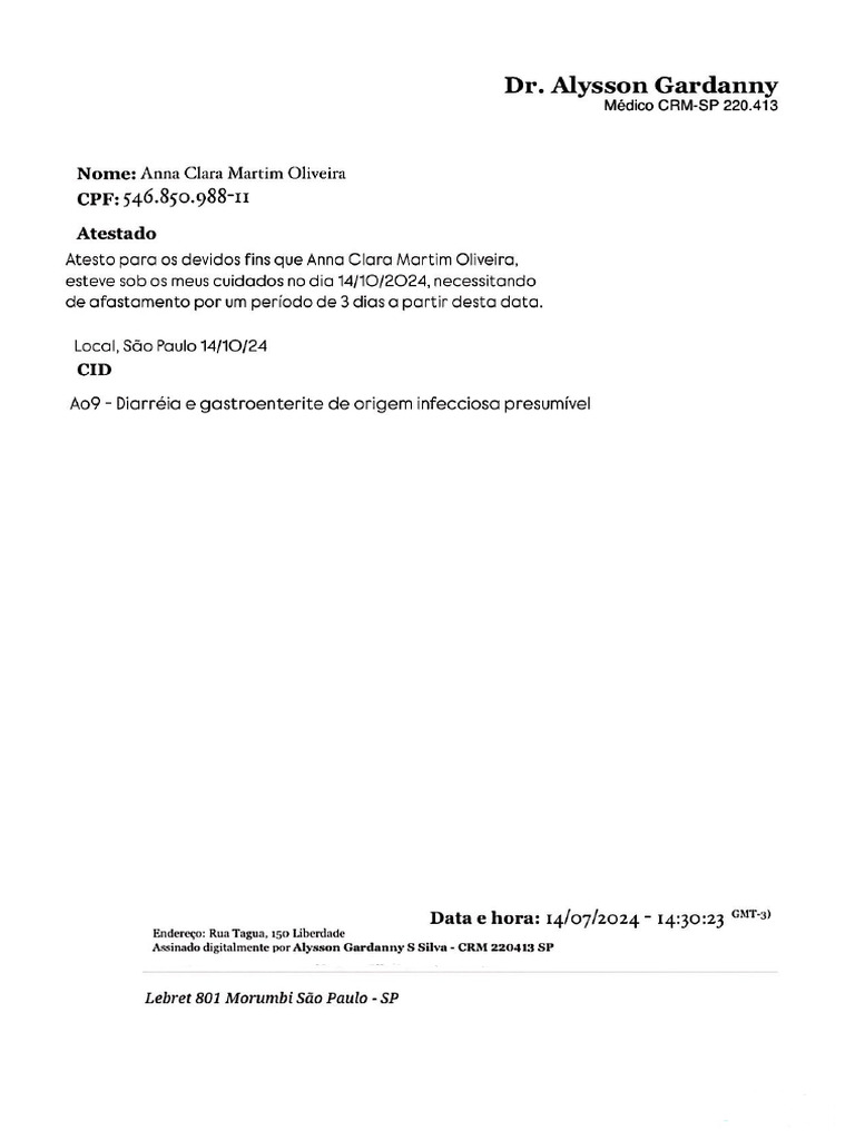 Atestado Memed | PDF