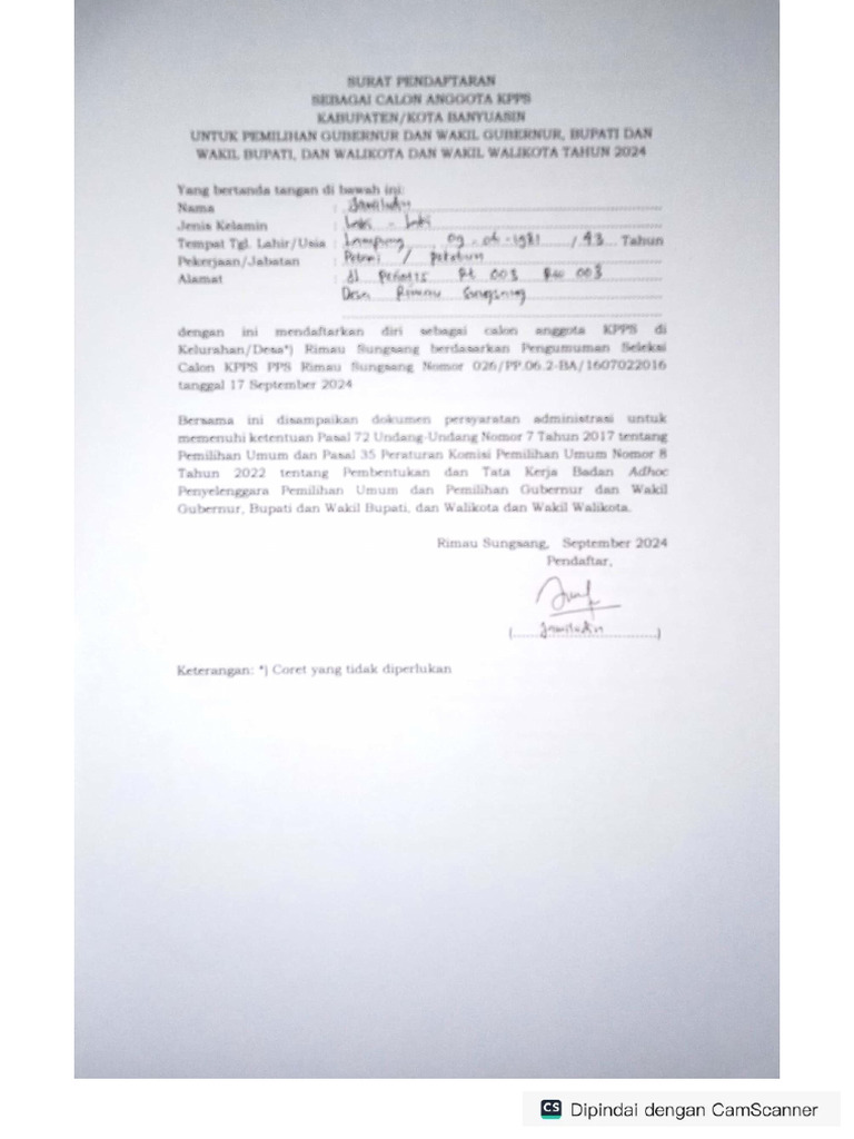 Pendaftaran Jamil | PDF