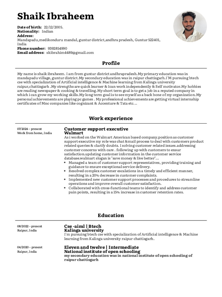 (Free Copy) SK Ibhu Resume | PDF | Learning | Computing