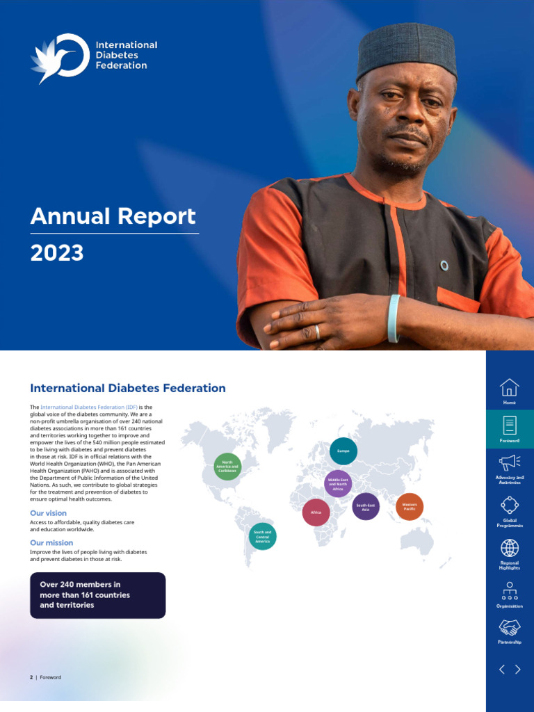 IDF Annual Report 2023 Overview | PDF | Diabetes | World Health ...