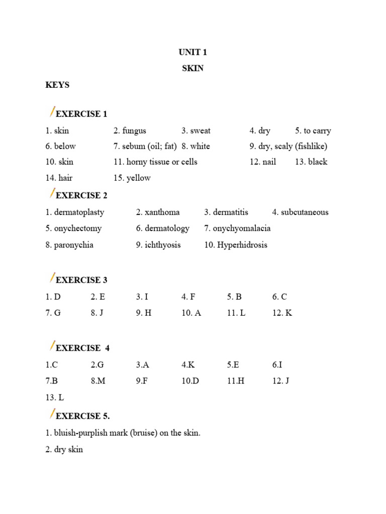 UNIT 1-Skin | PDF | Skin | Skin Care