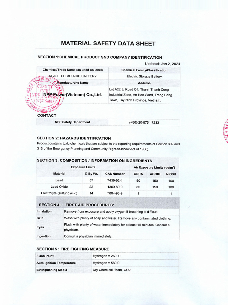 MSDS-VN 2024 | PDF