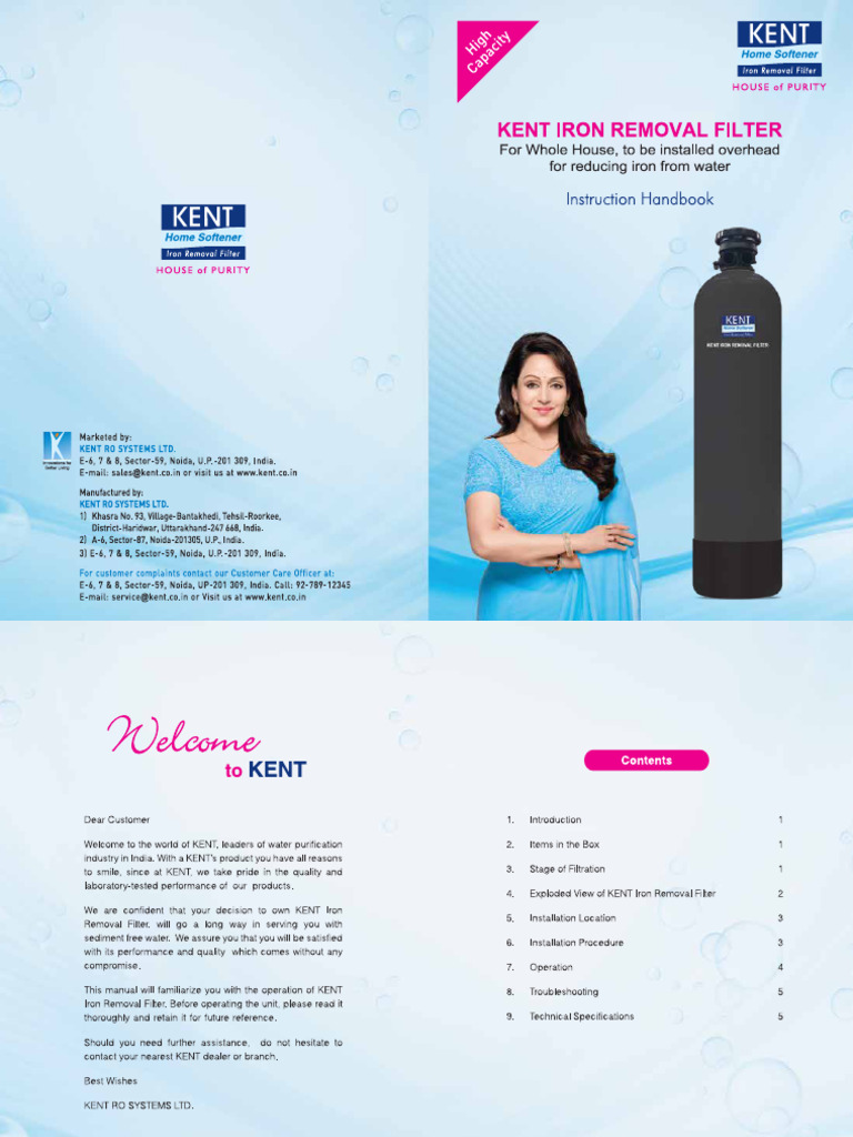 Kent Iron Removal 11073 | PDF