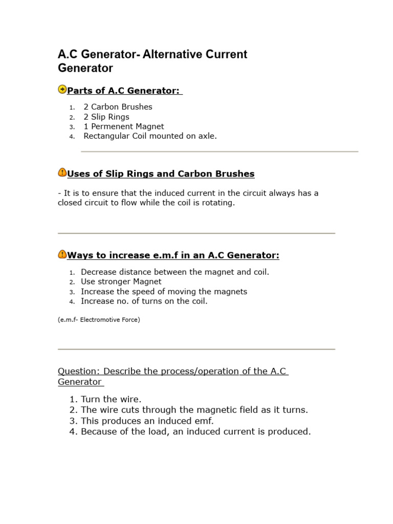 AC Generator | PDF