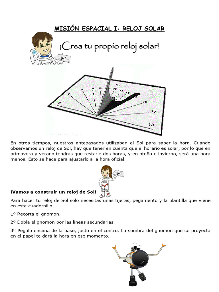 Reloj Solar | PDF | Hogar, jardinería y bricolaje | Ciencia y matemáticas