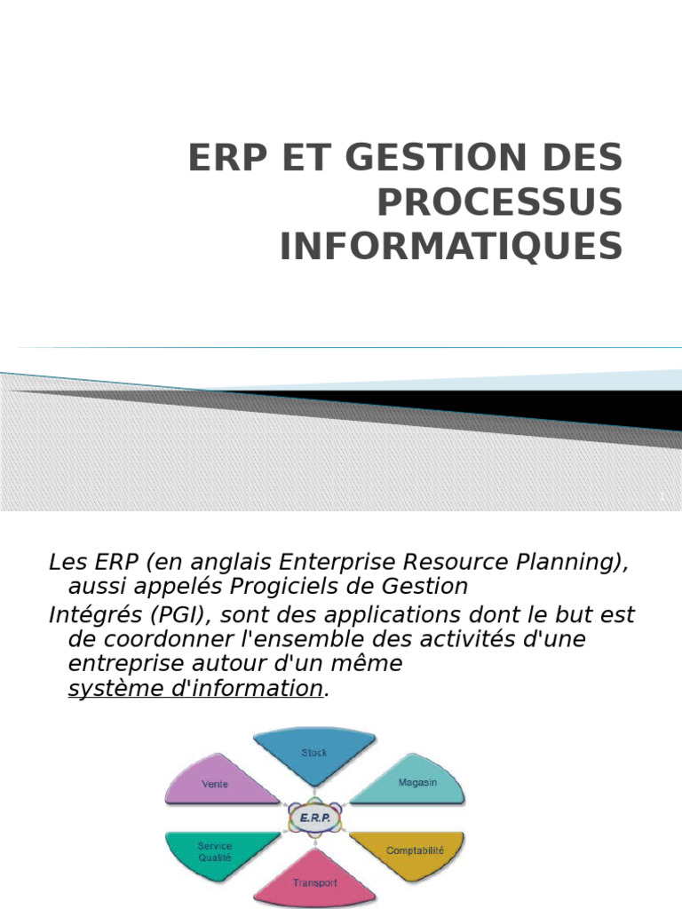 Projet ERP | PDF | Progiciel de gestion intégré | Économie d'entreprise