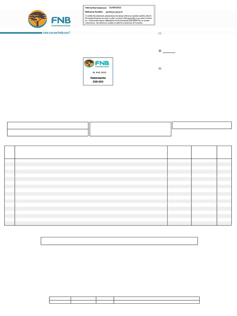 FNB Verified Statement | PDF | Annual Percentage Rate | Cash