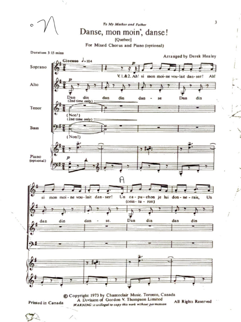 Danse Mon Moine Danse | PDF