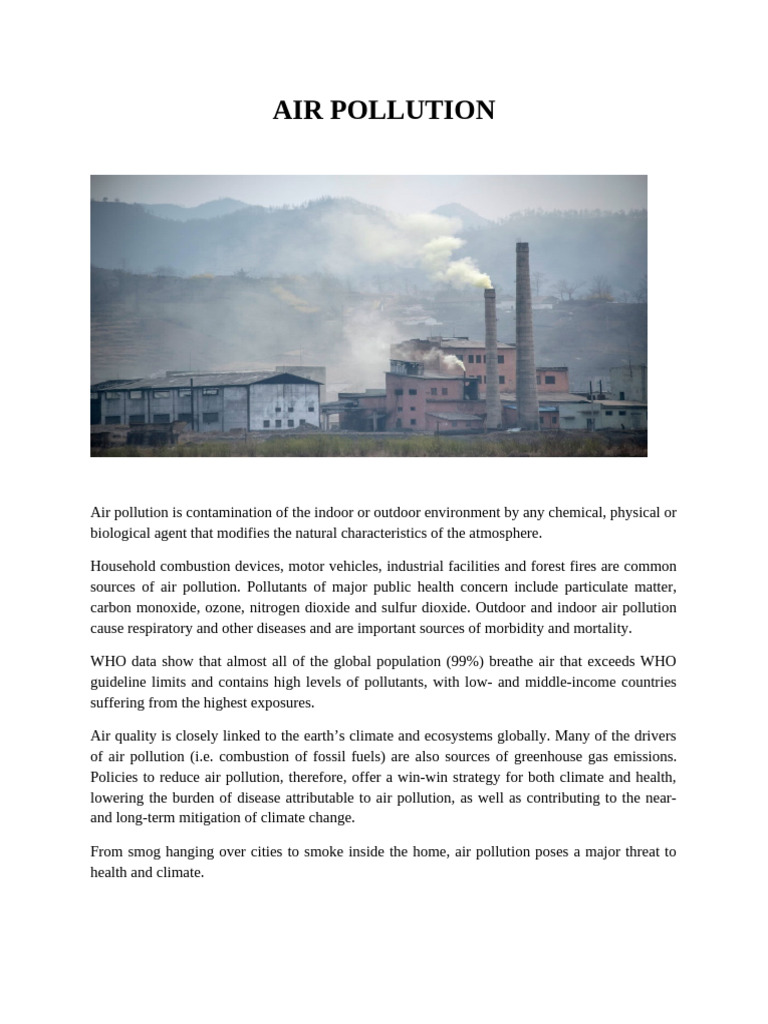 AIR POLLUTION | PDF | Air Pollution | Earth Sciences