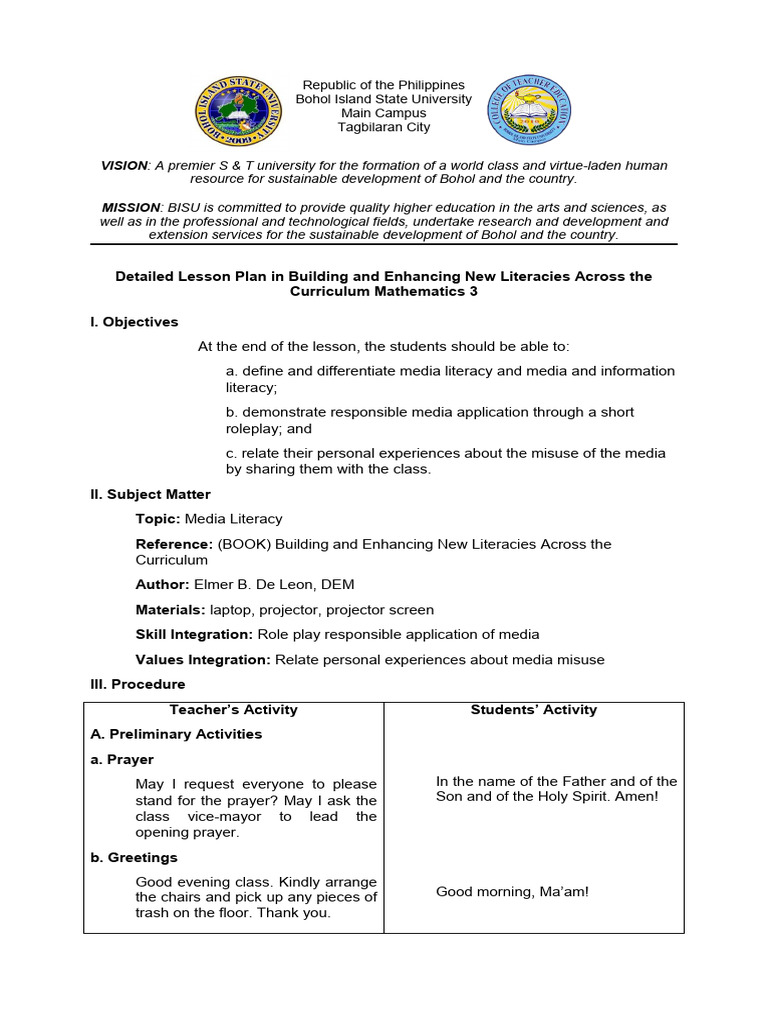 Lesson Plan Media Lit 2 Hours | PDF | Social Media | Popular Culture ...