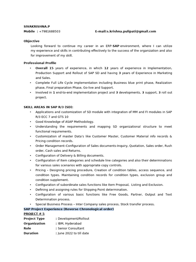 Resume - Siva - Updated OCT 2024 | PDF | Pricing | Computing