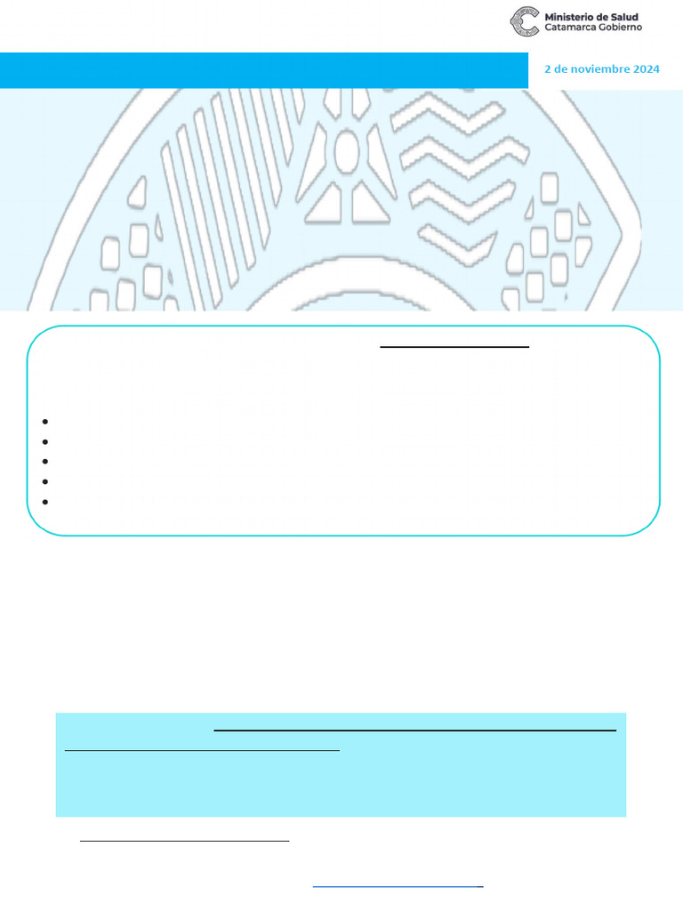Comunicado - DENGUE - Noviembre - 2024 - Con Ficha | PDF | Medicina | Epidemiología