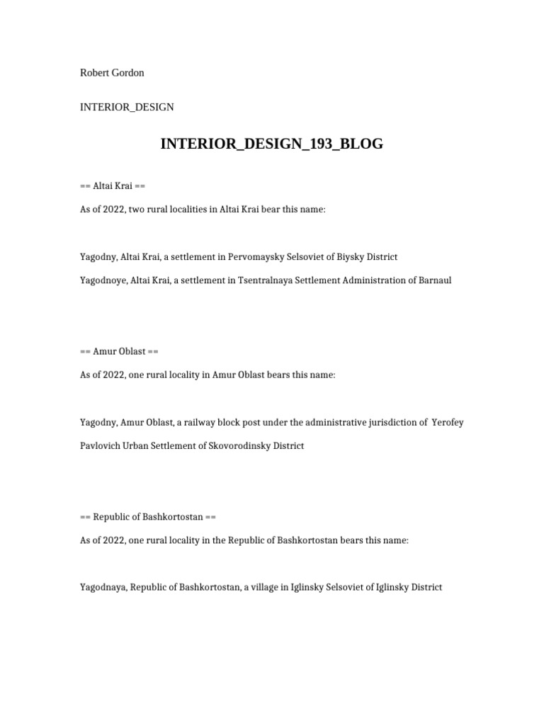 Interior Design 193 Blog | PDF | Russia | World Politics