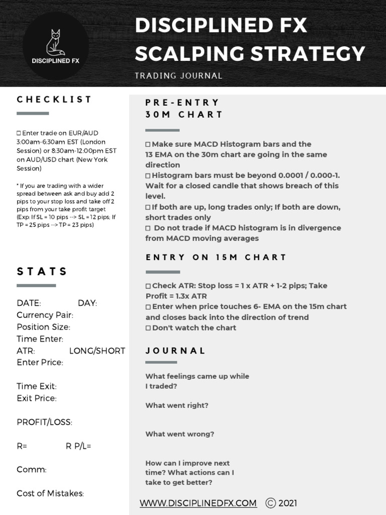 Updated DFX Scalping Trading Journal | PDF