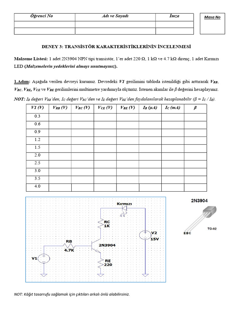 Deney-3 Föyü-1 | PDF