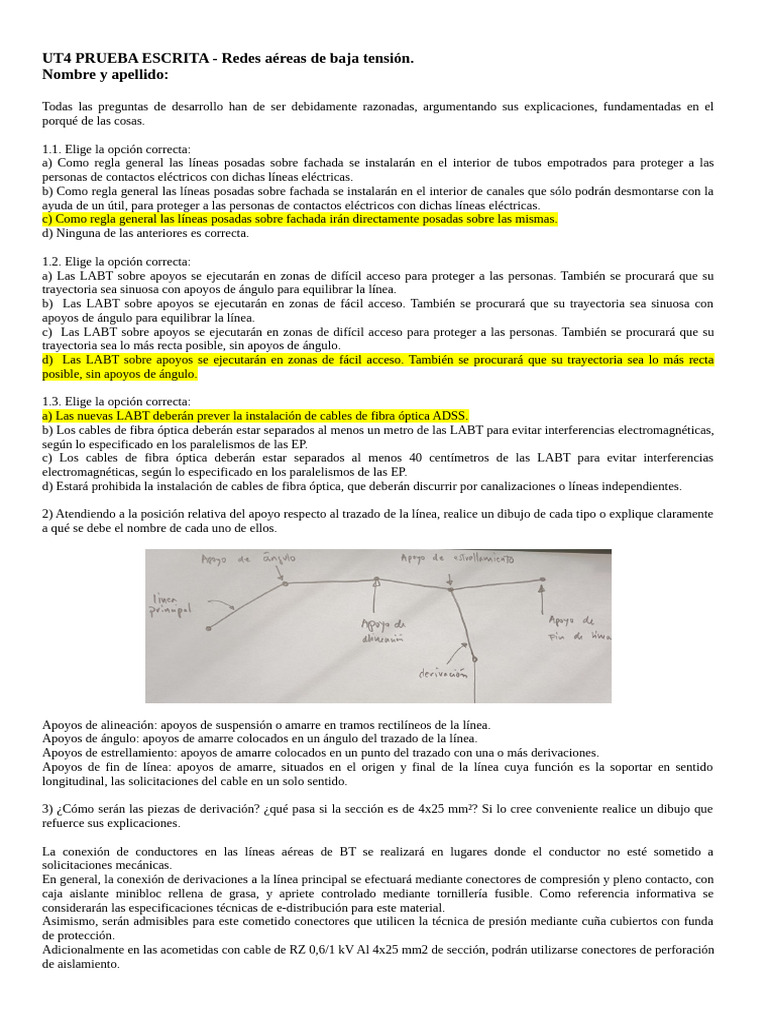 Ut04 Lineas Aereas BT | PDF | Conector eléctrico | Aislador (Electricidad)