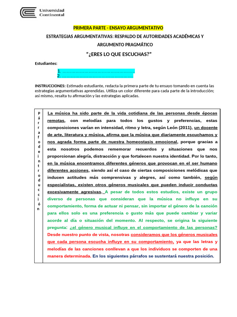 MODELO DE Ensayo argumentativo-1ra parte | PDF | Comportamiento | Género MODELO DE Ensayo argumentativo-1ra parte | PDF | Comportamiento | Género