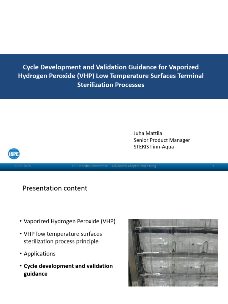 5 Juha Cycle Development and Validation Guidance For VHP ISPE | PDF | Sterilization (Microbiology)