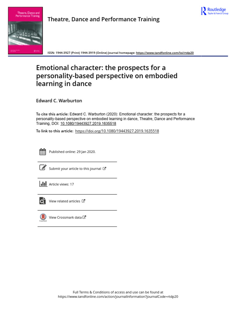 Emotional Character - Personality Perspective On Embodied Learning in ...