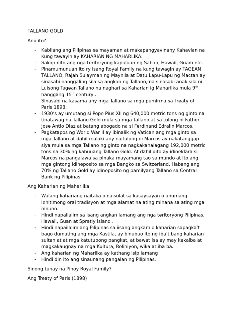 Tallano Gold | PDF