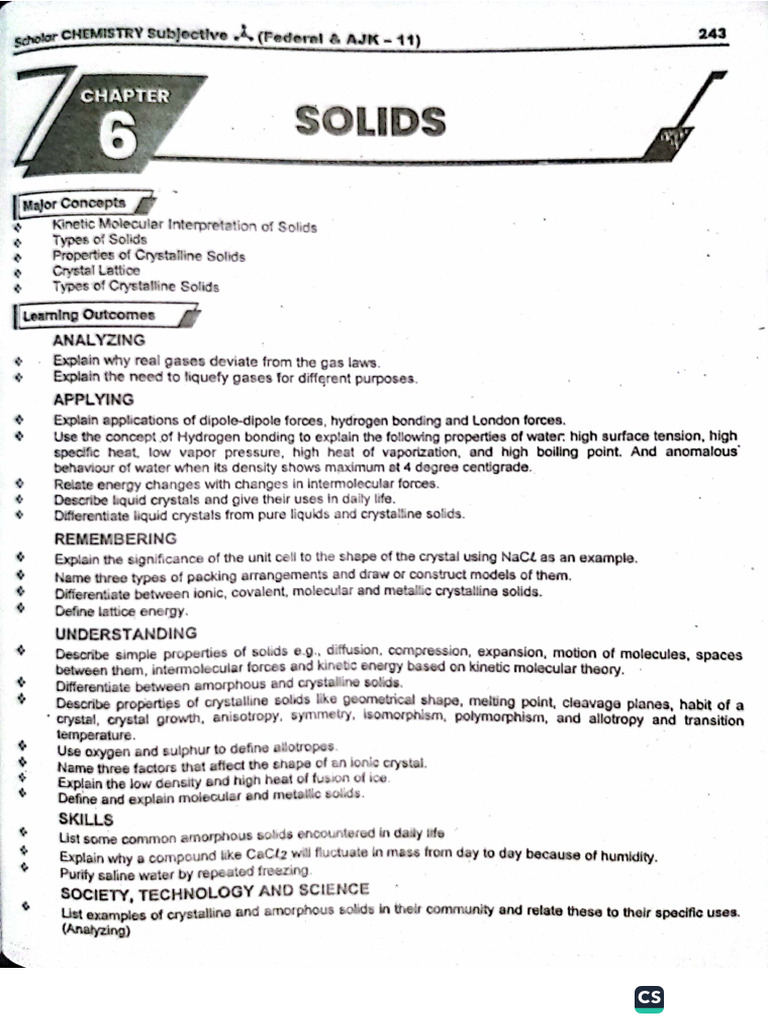 Ch 06 Solids Complete Exercise Pdf