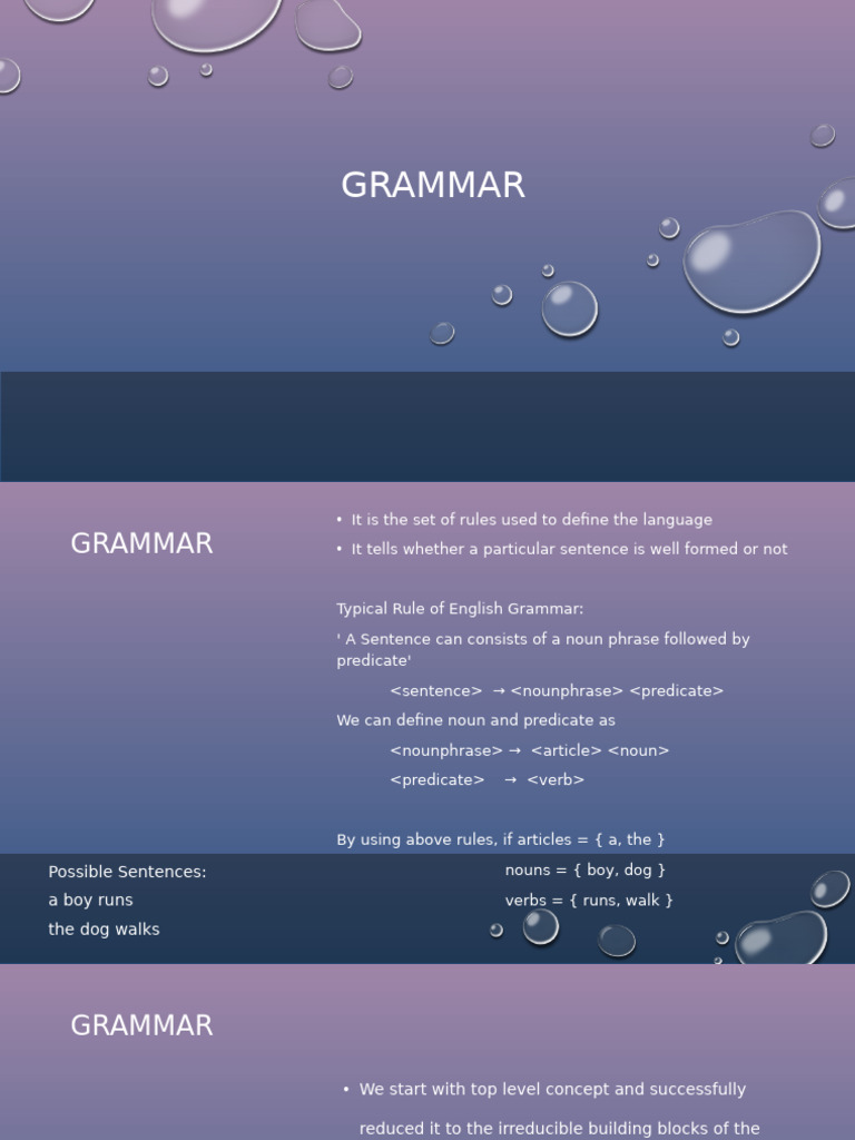 TCS Lect 21 Grammar Introduction | PDF | Theoretical Computer Science | Grammar