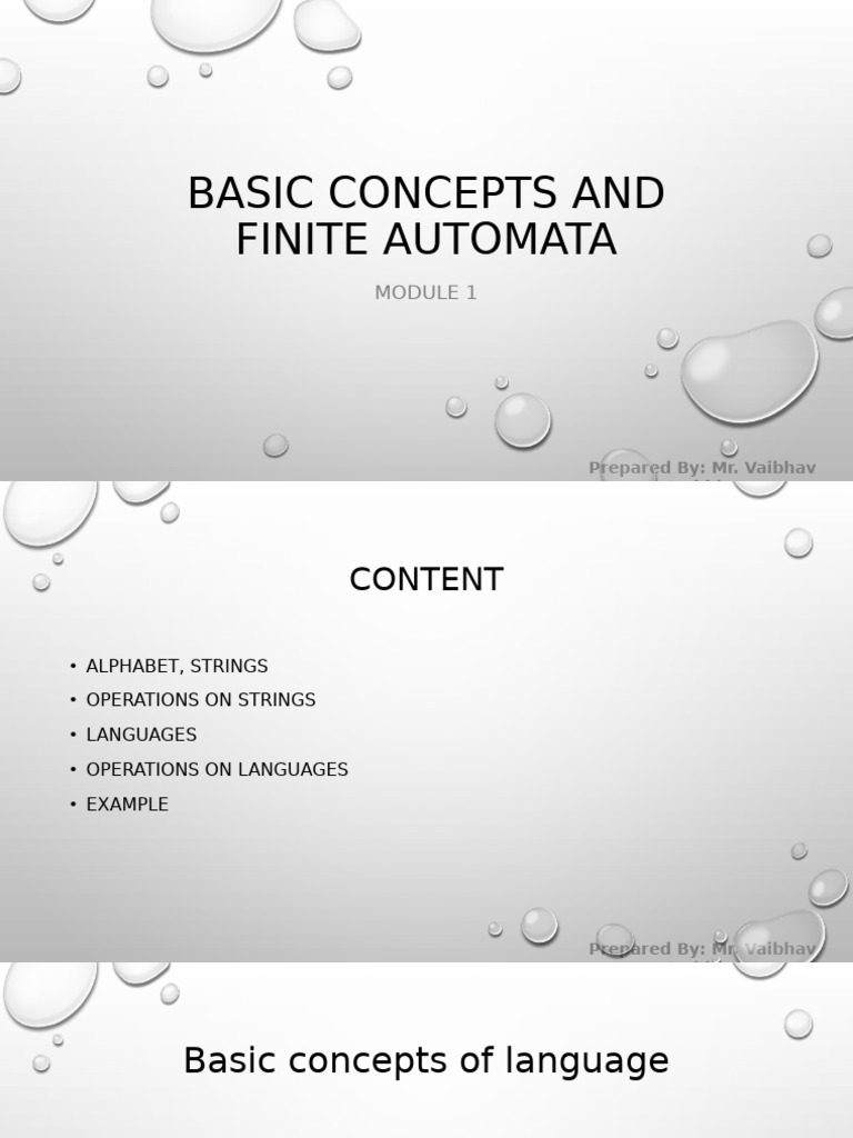 TCS Lect 2 - 3 Basic Concepts | PDF | String (Computer Science) | Formalism (Deductive)