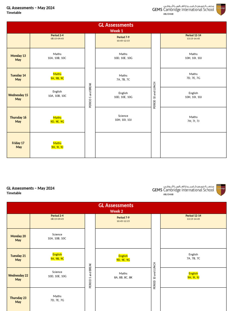 GL Assessments Parent TT - May 2024 | PDF