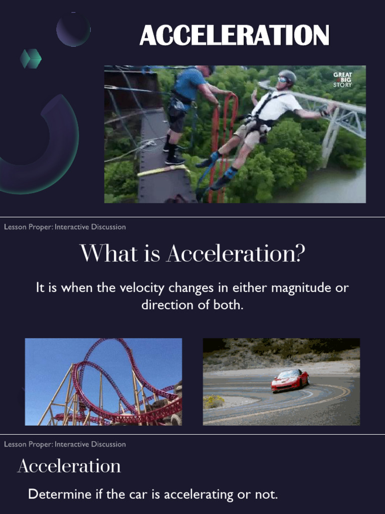 Acceleration and Uam Lecture | PDF | Acceleration | Speed