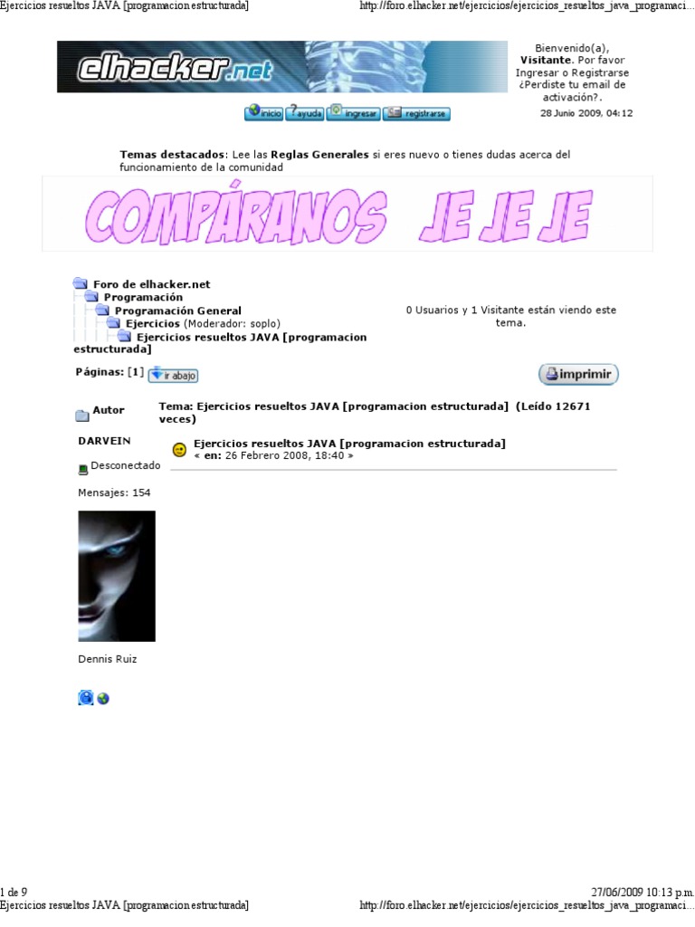 Ejercicios Resueltos JAVA (... | PDF | Java (lenguaje de programación ...