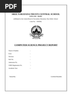 Computer Project Front Page | PDF