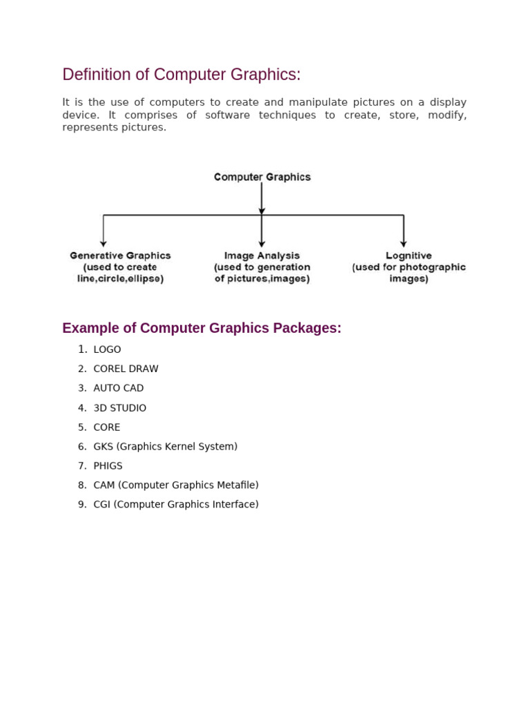 CG Notes | PDF | Computers
