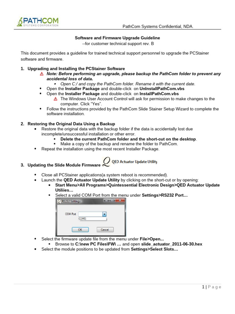 Software and Firmware Upgrade Guideline-BACKUP | PDF | Installation ...