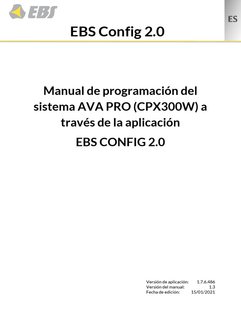 AVA PRO EBS CONFIG 2.0 v1.3 ES | PDF | Dirección IP | sistema de nombres de dominio