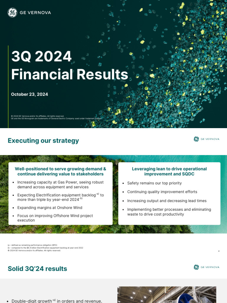 GE Vernova - Q3 2024 - Conference Call Deck | PDF