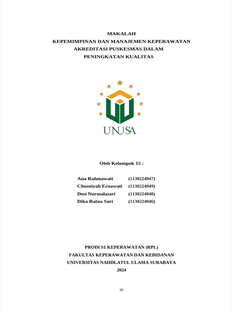 K15 - Akreditasi Puskesmas | PDF